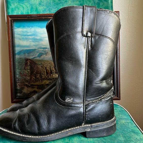 Justin Boots | Shoes | Mens Basic Black Justin Boots | Poshmark